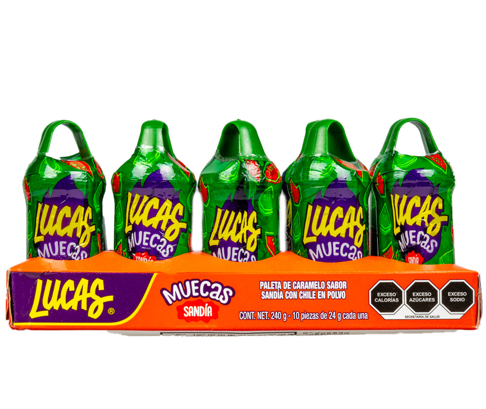 Lucas Muecas Lollipops with Watermelon, Mexican Candy – Latin Deli